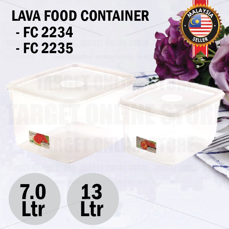 LAVA Multipurpose Airtight Plastic Food Container Storage Box BPA FREE ...