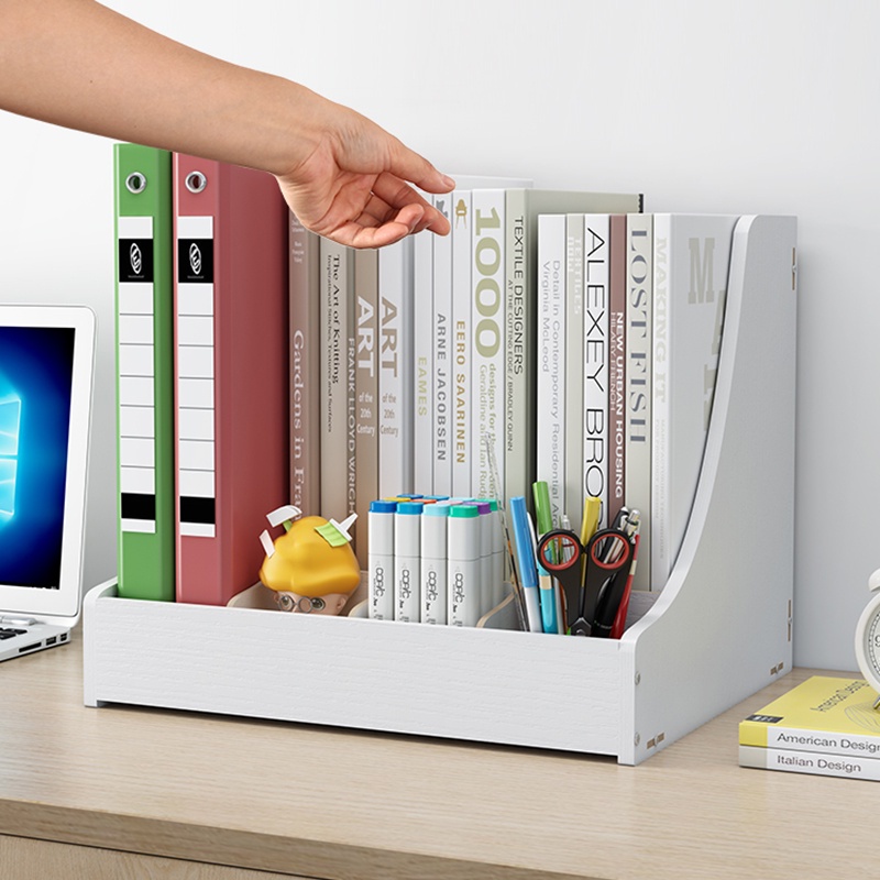 Student Bedroom Study Tabletop File Rack Document Storage Rack Marker ...