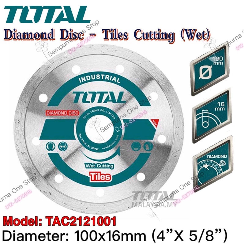 Diamond Disc Tile Cutting 100x16mm (4”x5/8”) [Total] | Shopee Malaysia
