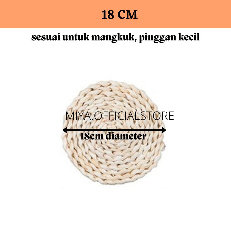 Rotan Alas Pinggan Meja Makan Round Table Placemat For Dining Table ...