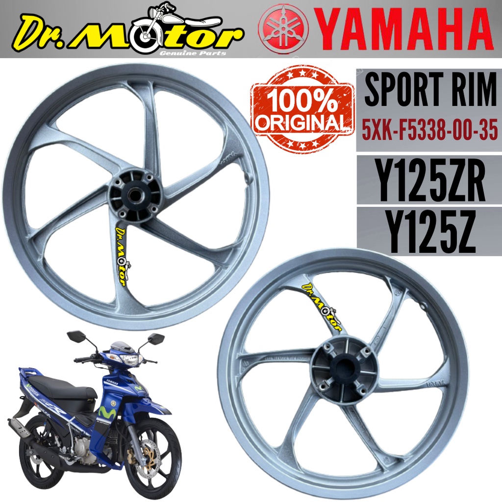 100% ORIGINAL YAMAHA 5XK Y125ZR Y125Z Sportrim Cast Wheel Sport Rim RODA TYRE TAYAR Y125 125Z ...