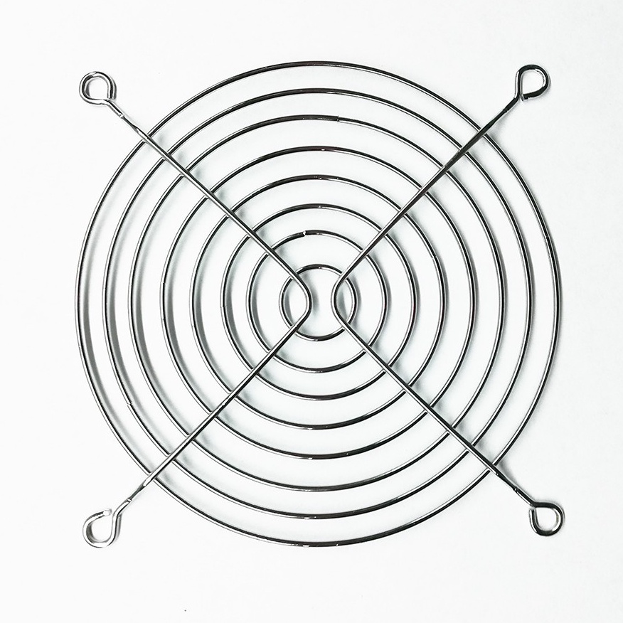 Silver Metal Fan Grill / Fan Guard 120mm Metal Chrome Plastic Fan cover ...