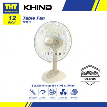 Khind Smooth Oscillation 12'' Table Fan TF1210 | Shopee Malaysia