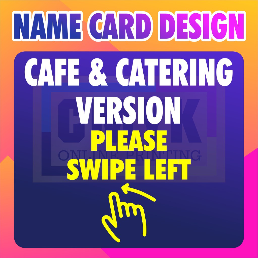 [TEMPLATE] CAFE & CATERING/KEDAI MAKAN VERSION Business Card / Name ...