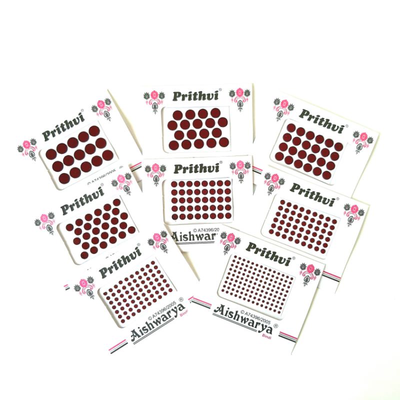 Round Sticker Bindi with Black Lining Round Sticker Pottu Maroon Black ...