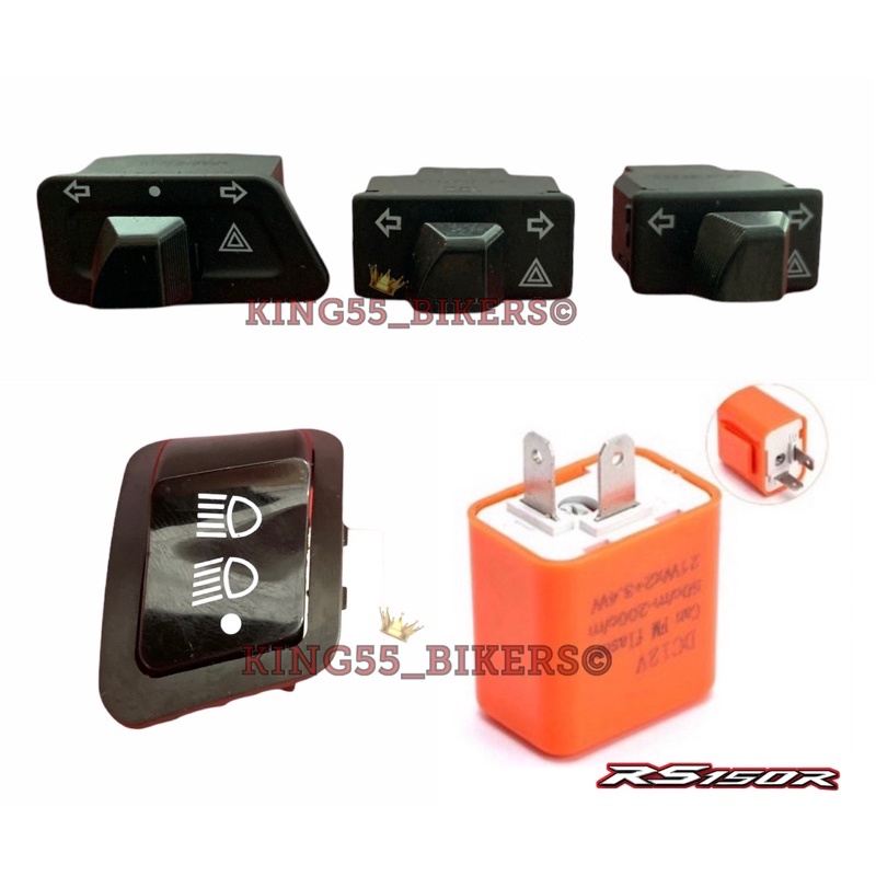 DOUBLE SIGNAL SWITCH HAZARD SWITCH HONDA RS150 SIGNAL RELAY W110 SYM ...