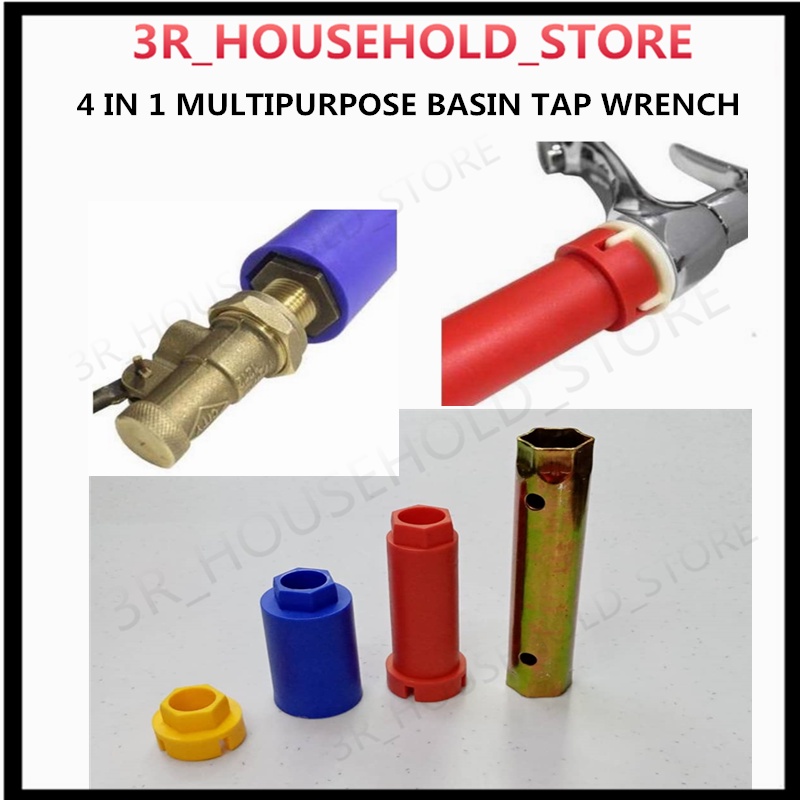 DIY Faucet Basin Tap Plastic Nut Socket Wrench 4 IN 1 MULTIPURPOSE ...