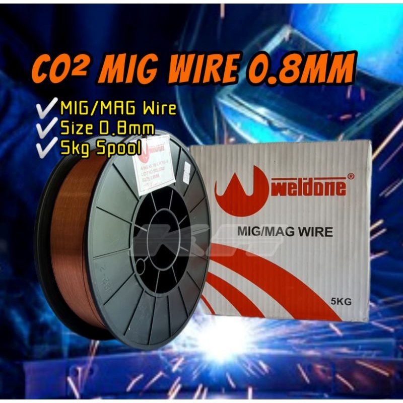 WELDONE CO2 MIG Wire 5kg 0.8mm weldlee | Shopee Malaysia