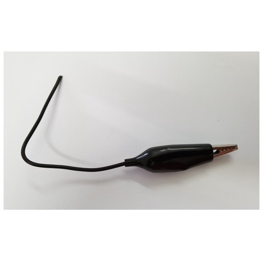 Alligator Clip / Crocodile Clip (Red / Black) with 5in wire - Klip ...
