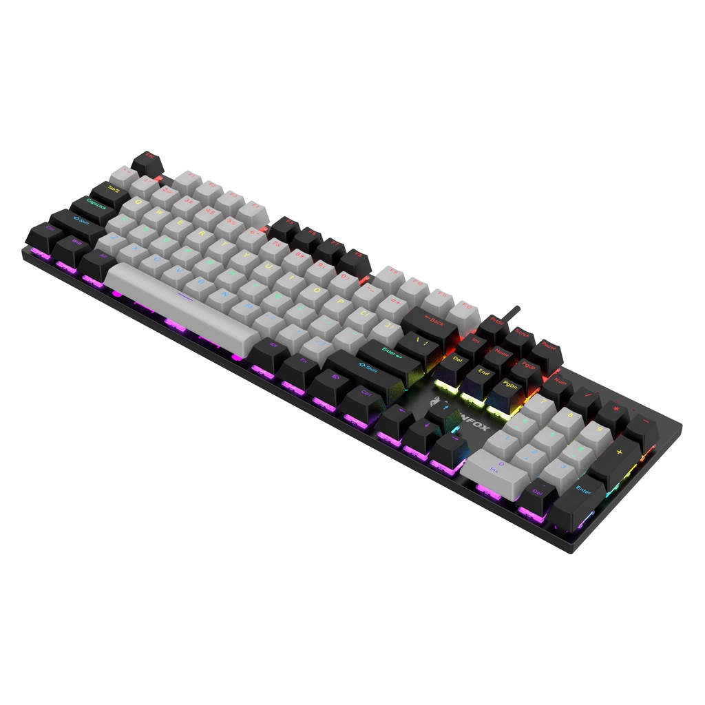 XUNFOX K50 Gaming Mechanical Keyboard USB Luminous Color Wired 104 keys ...