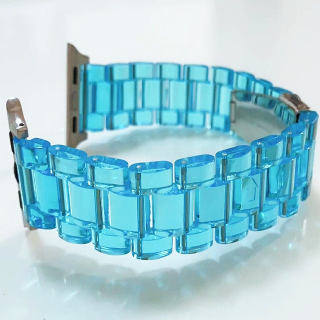 Watch Band Transparent Strap Resin Clear Wirstband for Apple Watch ...