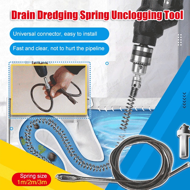 Drain Dredging Spring Unclogging Tool Electric drill spring pipe ...