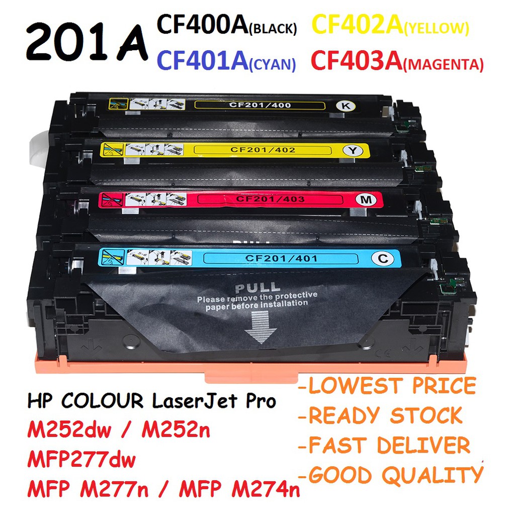 Compatible CF400A CF401A CF402A CF403A HP Color Laserjet Pro M252dw ...