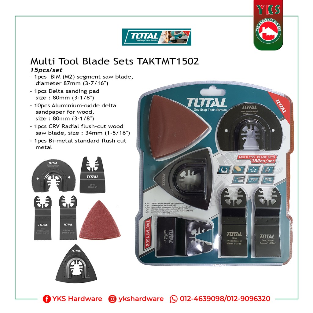 TOTAL Multi Tool Blade Sets - TAKTMT1502 | Shopee Malaysia
