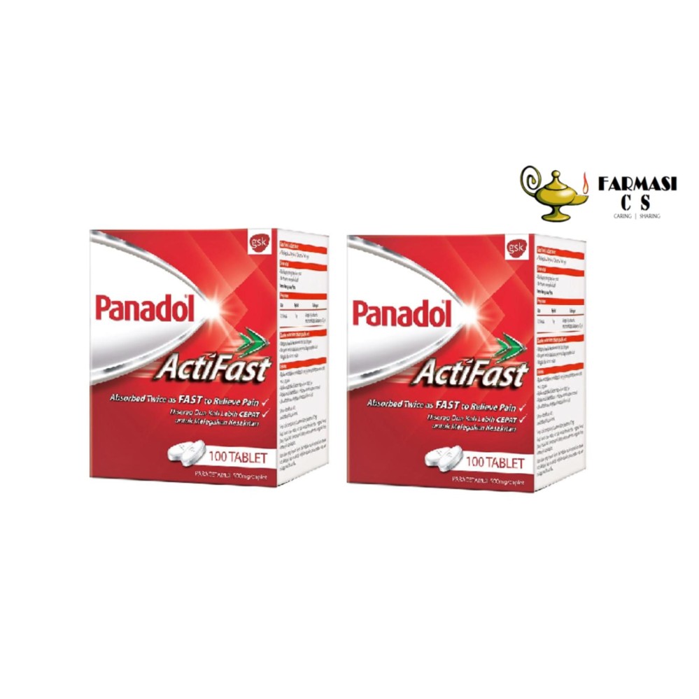 Panadol Actifast 100 tablets x 2 boxes TWIN PACK EXP:02/2027 | Shopee ...