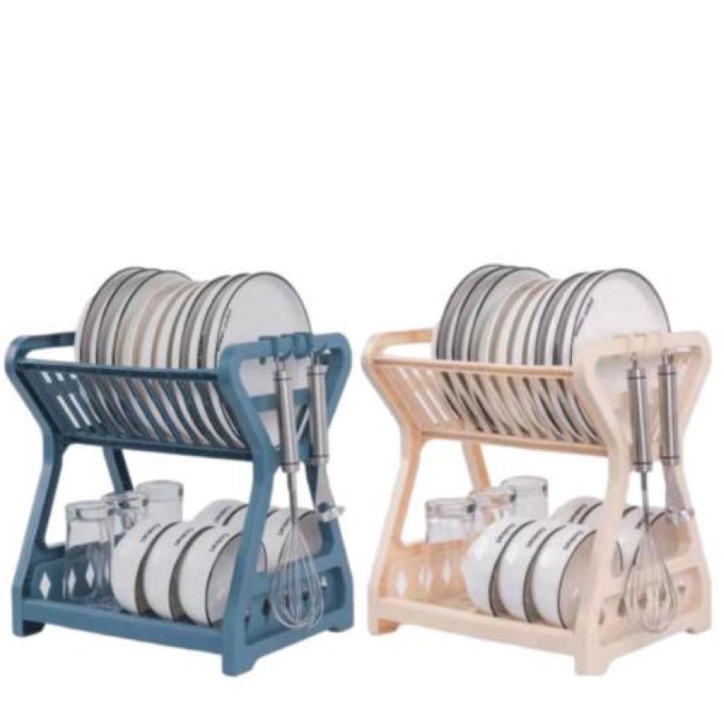 Multipurpose 2 Tier Layer Premium Plastic Dish Rack Dish Drainer ...