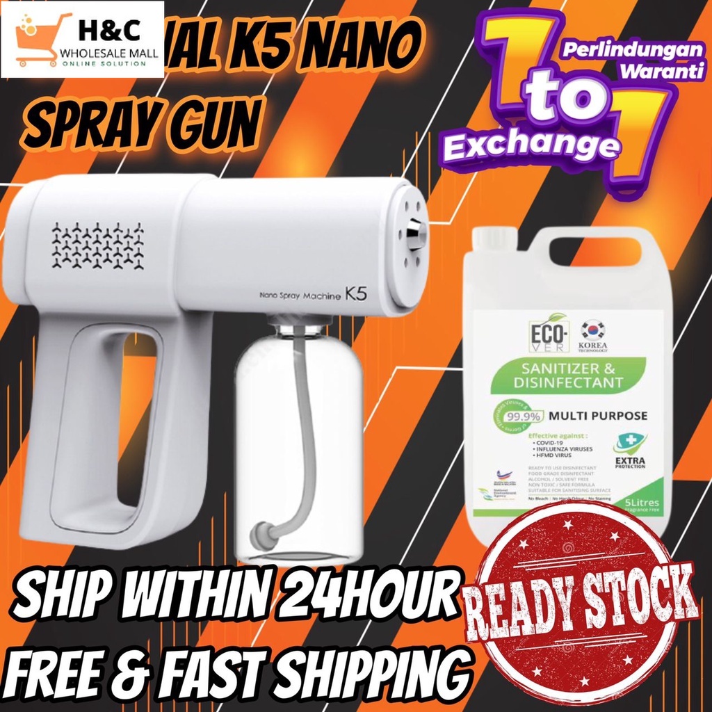 100% Original New Model K5 Wireless Nano Atomizer spray Disinfection ...