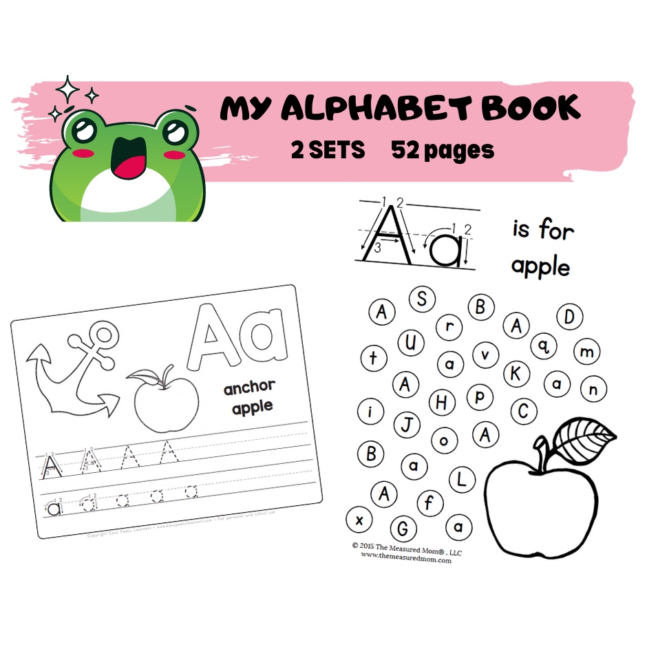 A128 - Printable My Alphabet Book 2 sets 52 pages [PDF] lowercase ...