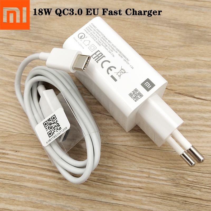 Xiaomi Redmi Note 9 Pro QC3.0 Fast USB Wall Charger 3A Type C Cable ...