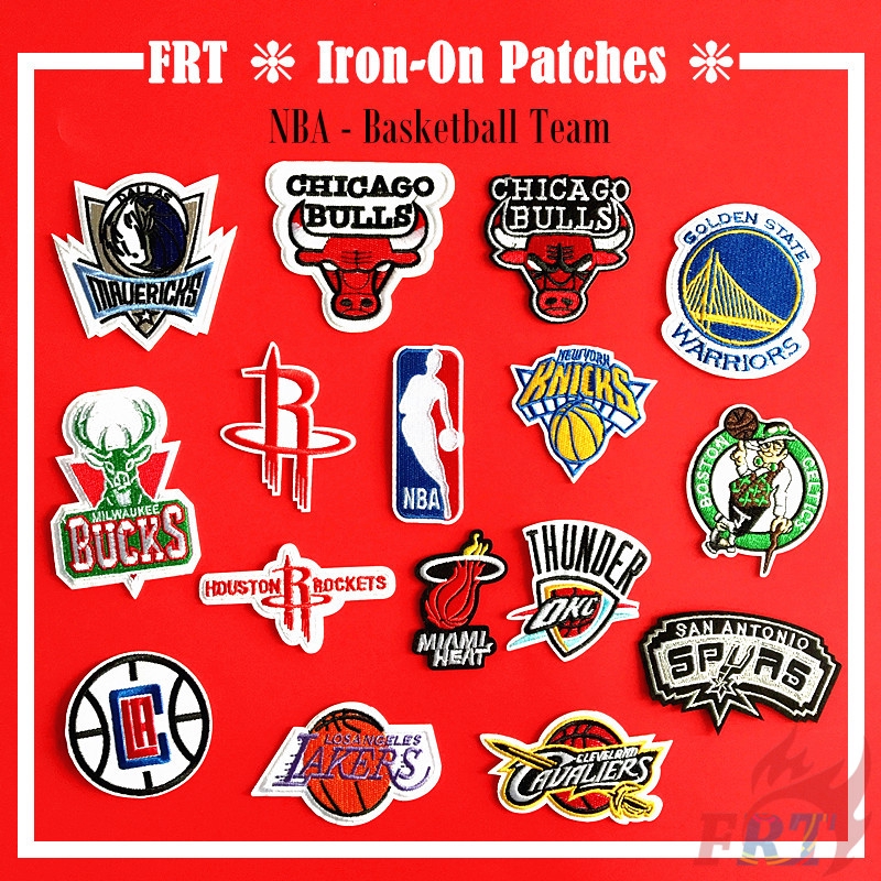 ☸ NBA Basketball Team Iron-On Patch ☸ 1Pc Diy Sew on Iron on Badges ...