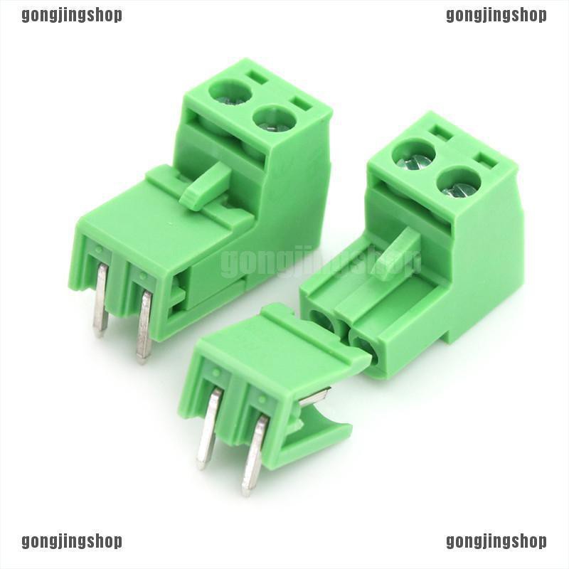 Gj♫ 20Pcs 5.08Mm Pitch 2Pin Plug-In Screw Pcb Terminal Block Connector | Shopee Malaysia