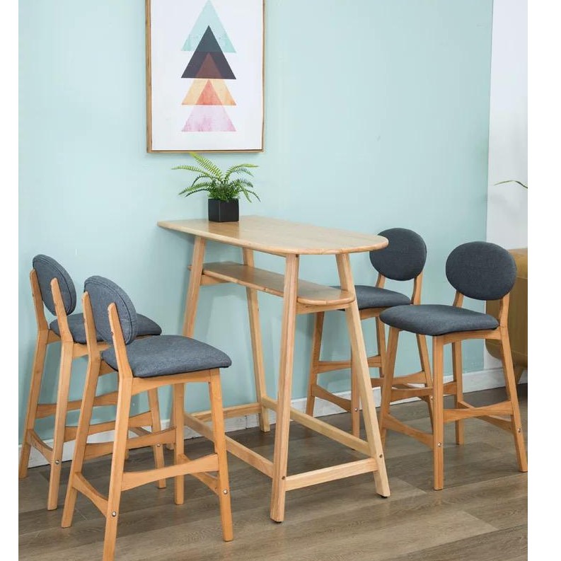 Japanese Muji design Bar table 120 cm x 50 cm wood material solid ...