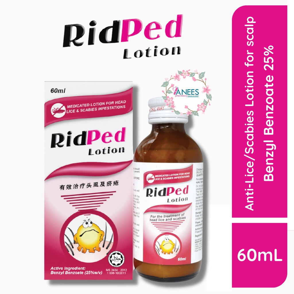 Ridped Lotion 60ml (Ubat Kutu & Kudis Buta) For Scabies And Lice ...