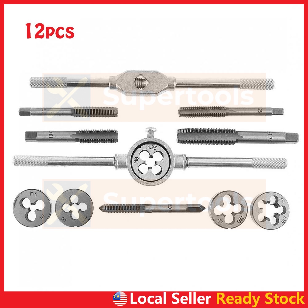 12/20/40pcs Tap And Die Set Tap Wrench Die Handle Screw Thread ...