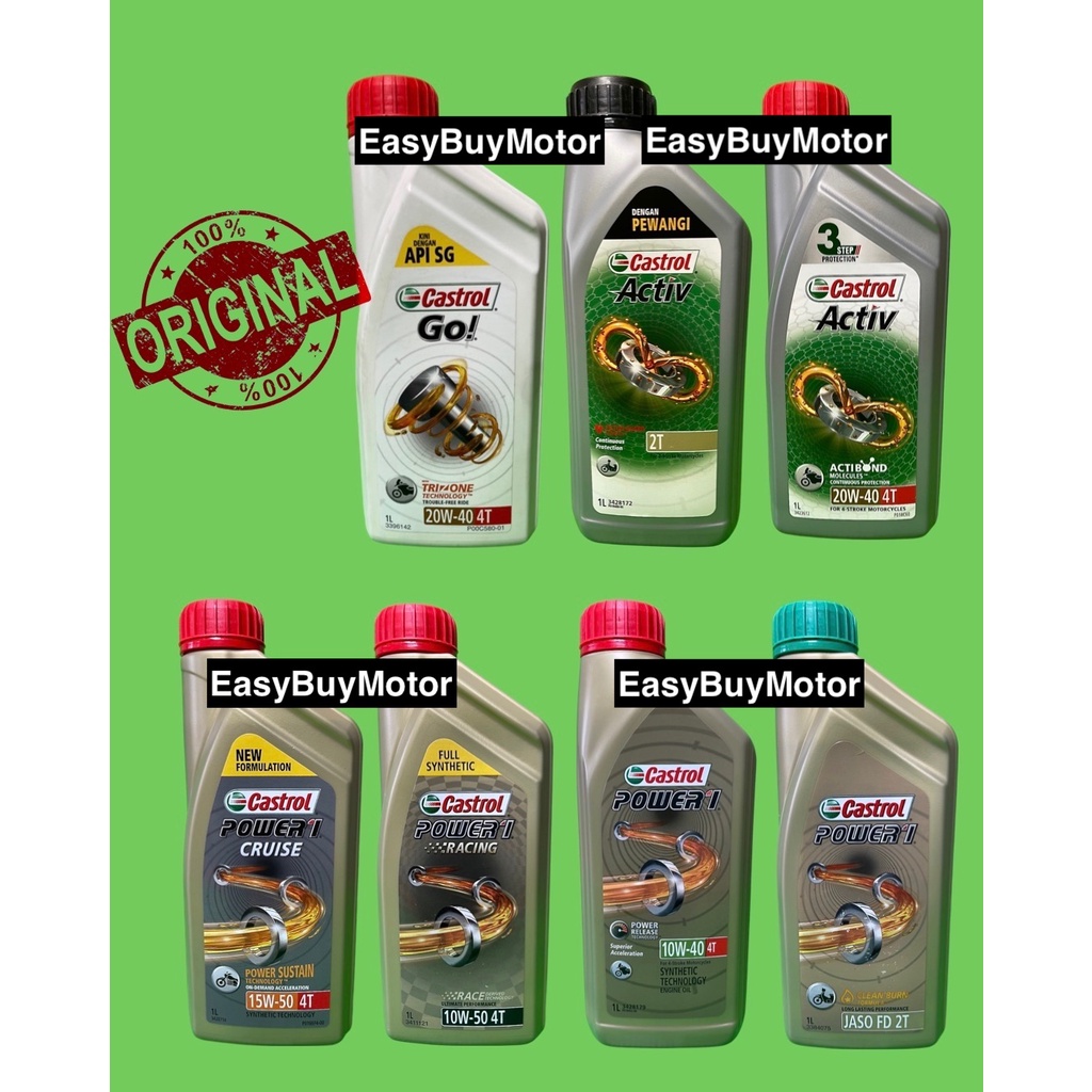 Castrol Power1 / Power1 Racing/ Power1 Cruise/ Activ / Go - 1 Litre ...