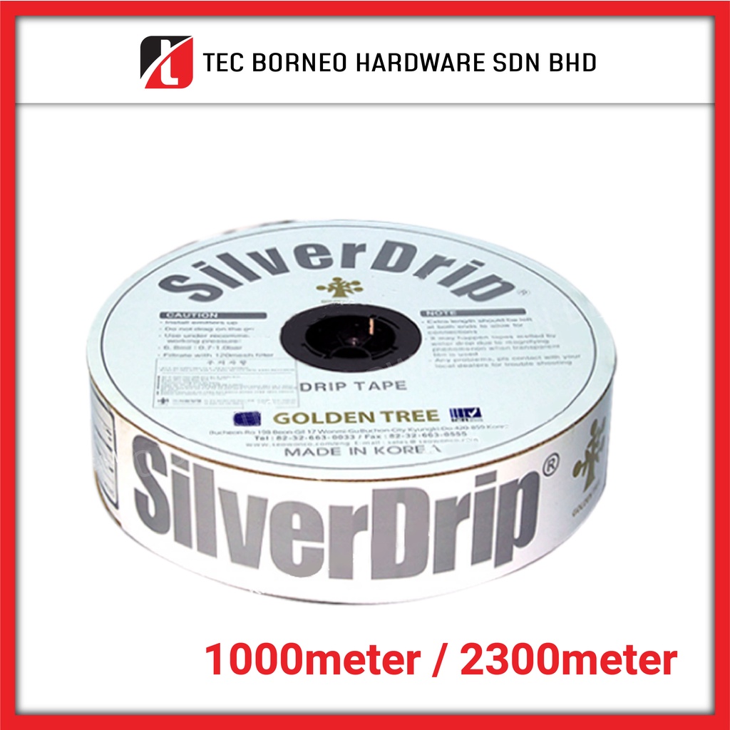 TEC [1 ROLL] Silver Drip Tape Agriculture Farm Irrigation Dripping Hose ...