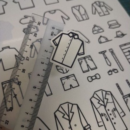Apparel Sticker Wardrobe Organizers Stickers Label Pakaian - Icon ...