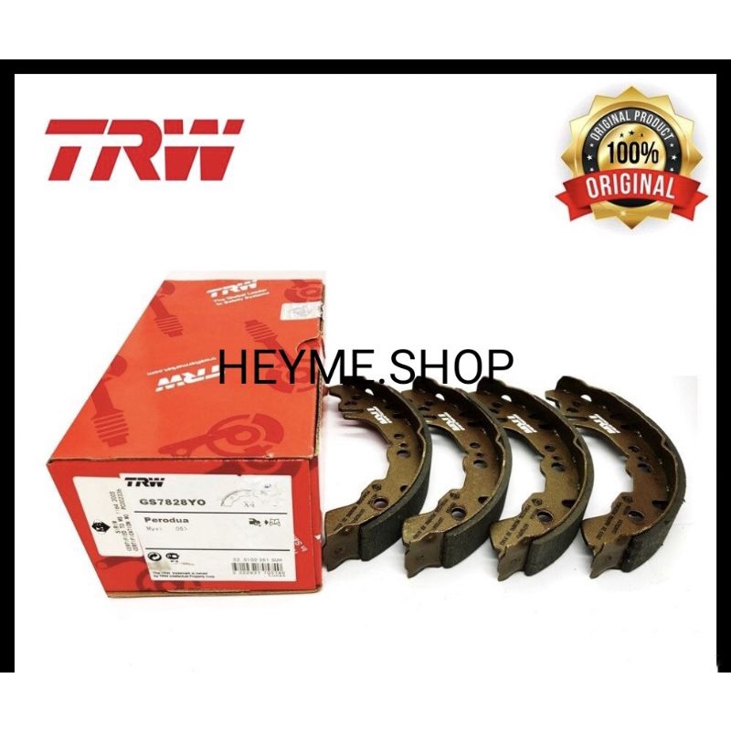 TRW - Perodua Myvi / Axia Rear Brake Shoe ( GS7828 ) | Shopee Malaysia