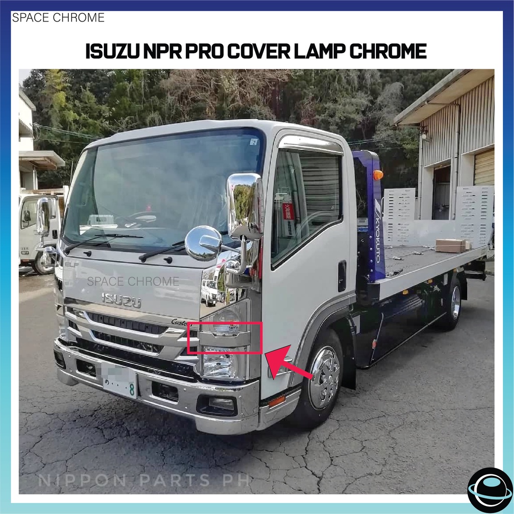 ISUZU NPR PRO ELF NLR PRO Cover Headlamp Chrome KROM HEAD LAMP COVER ...