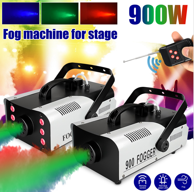 3in1 900W Disco Colorful Smoke Machine LED Remote Fogger Ejector DJ ...