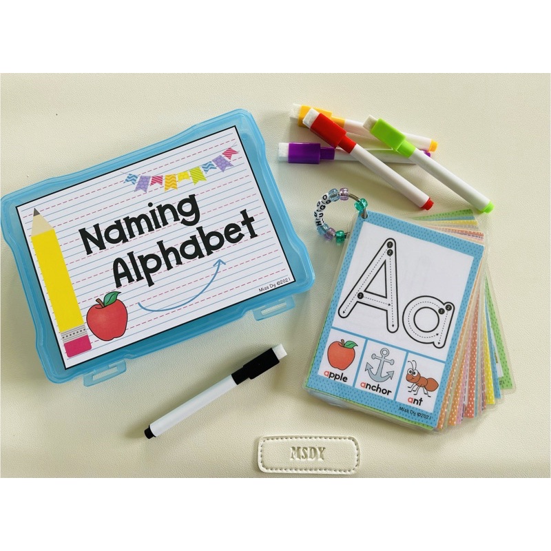 Alphabet Flashcards Task Box (Write and Name) LAMINATED | Shopee Malaysia