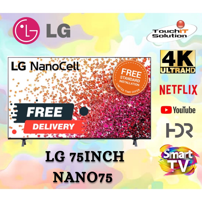 LG 75'' NANO75 4K Smart NanoCell TV with AI ThinQ® (2021) 75NANO75 | Shopee Malaysia