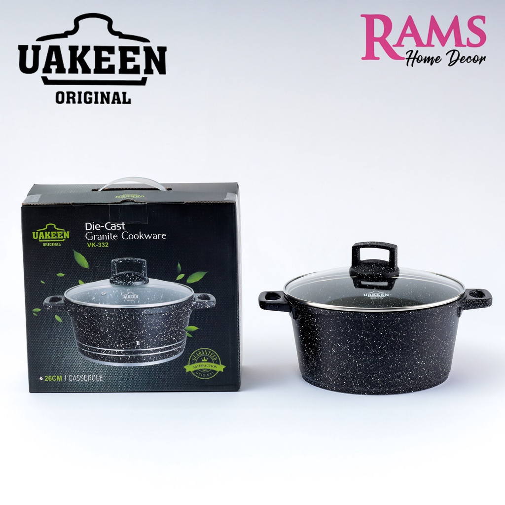 Uakeen by Vaken 26cm Nonstick Aluminium Die Cast Granite Stone ...