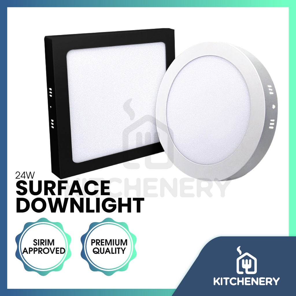 KNY_ LED Surface Downlight 24W Ceiling Down Light Round Square Home ...