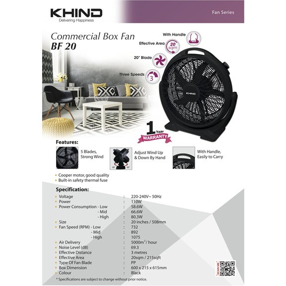 Khind Box Fan (BF 20) | Shopee Malaysia