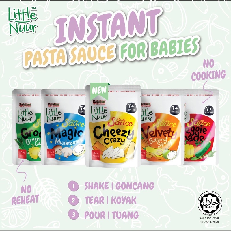 💚 Eatalian Express Pasta Sauce Baby Sos Pasta Cheezy Crazy Velvety ...