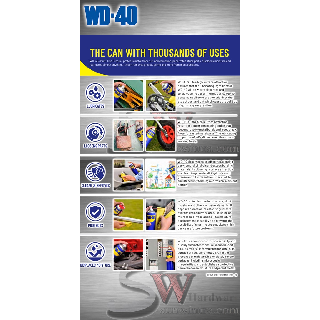 [100% Original] WD-40 Multi-Purpose Lubricant 333ML 20% Extra | Shopee Malaysia