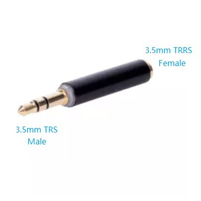 Audio 3.5mm Male TRS 3 Pole 3.5mm 4 Section TRRS Converter | Shopee ...