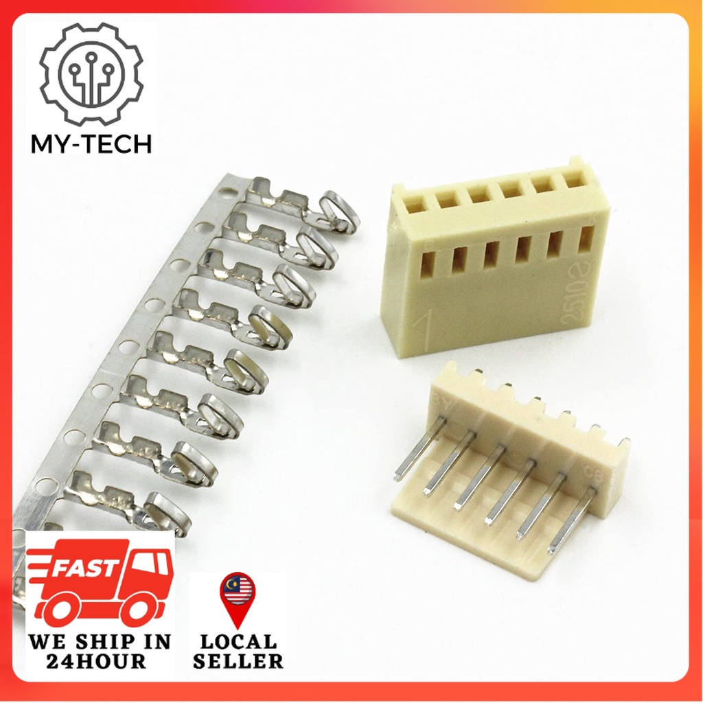 (1 SET)Straight Pin KF2510 Pin Header Connector 2P-8P 2.54mm Pitch ...