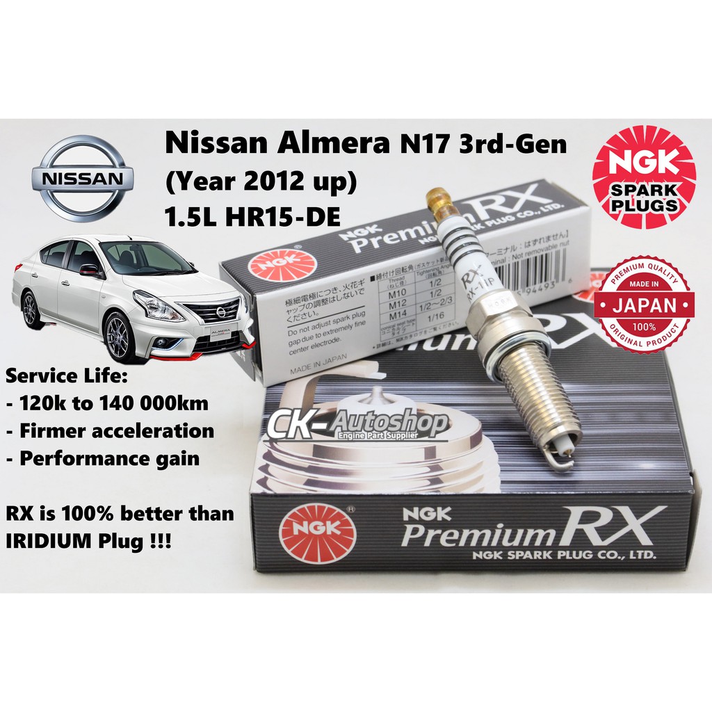 Japan NGK Premium RX for Nissan Almera 1.5L N17 Gen3 (Year 2012 up ...
