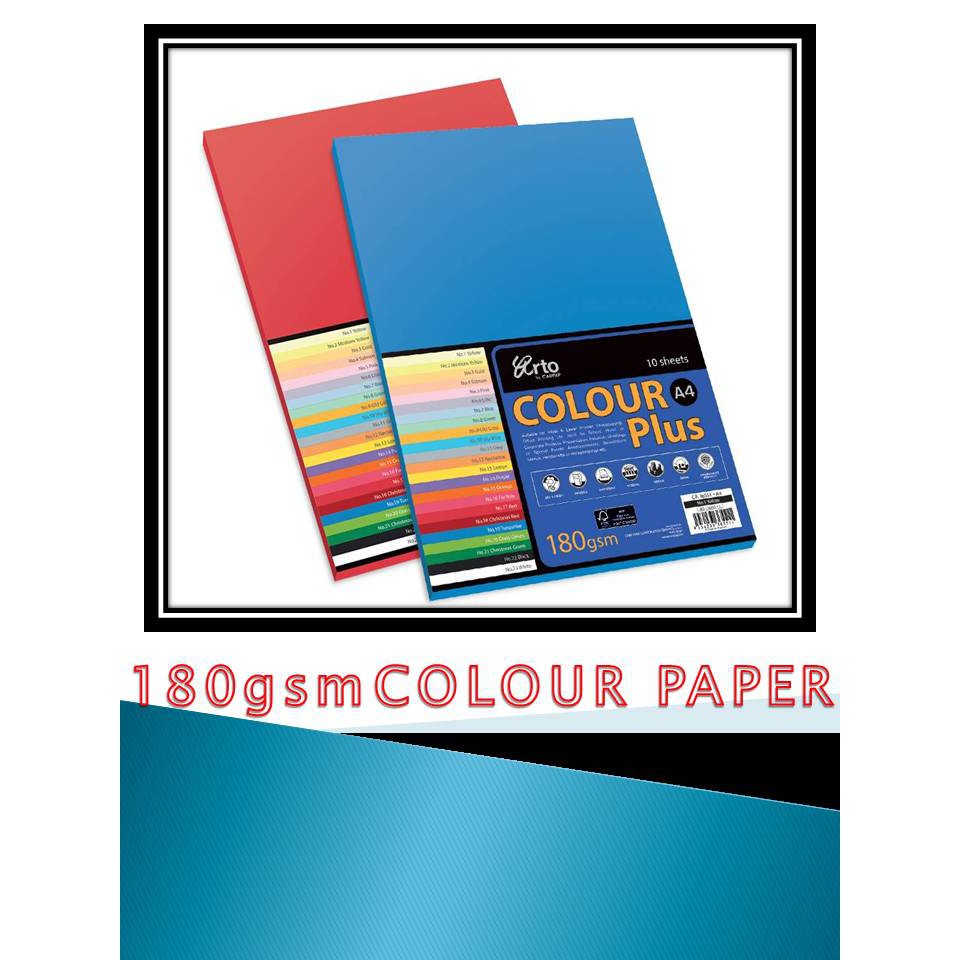 (ESA)A4 Colour Plus Card (180gsm/10sheet) | Shopee Malaysia
