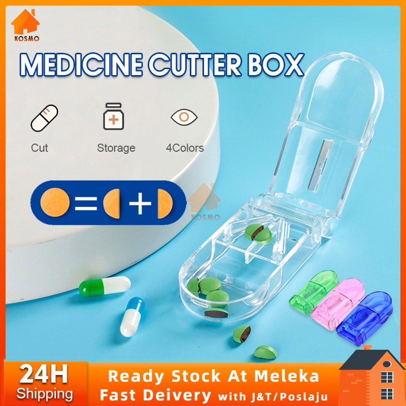 Local Stock Portable Medicine Pill Cutter box Mini Tablet Pill Splitter ...