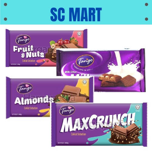 [SC] Tango Chocolate Bar 140gm (Milk/MaxCrunch/Fruit&Nut/Almond ...