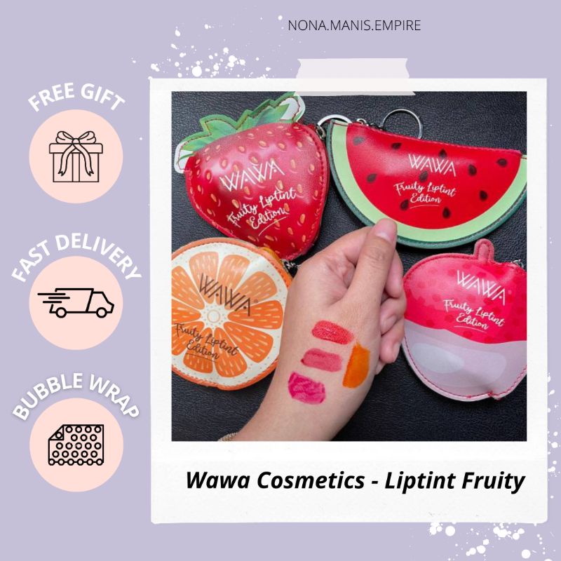 WAWA FRUITY LIPTINT | WAWA COSMETICS | WAWA ZAINAL | STRAWBERRY LYCHEE ...