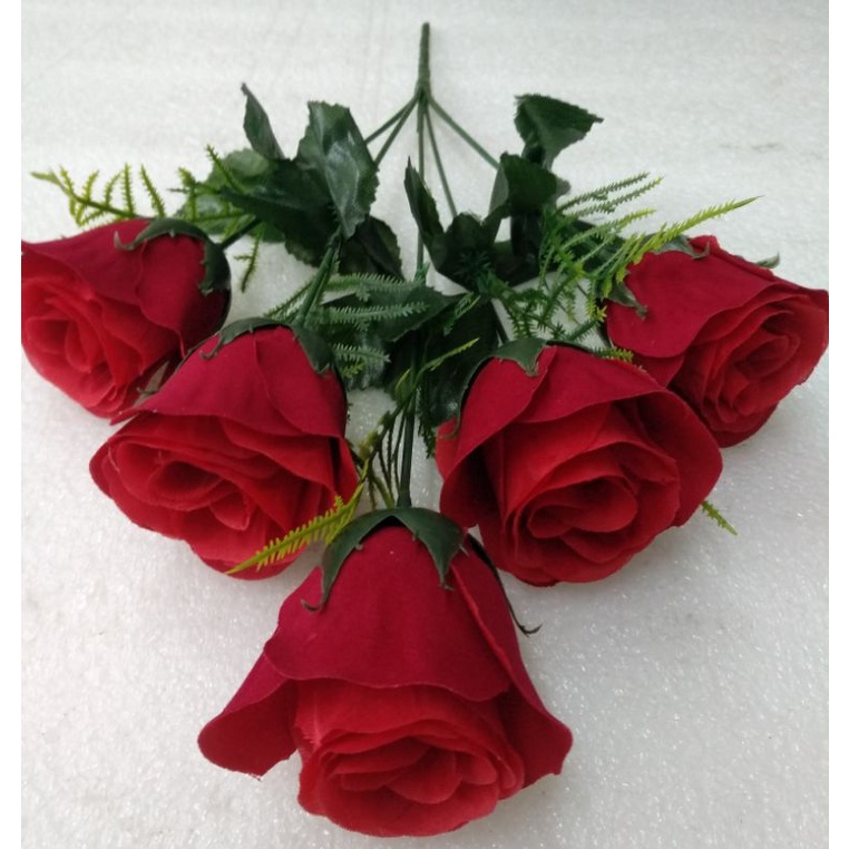 [Ready Stock] RS38V Bunga Baldu Bunga Rose Velvet x5 untuk hand bouquet ...