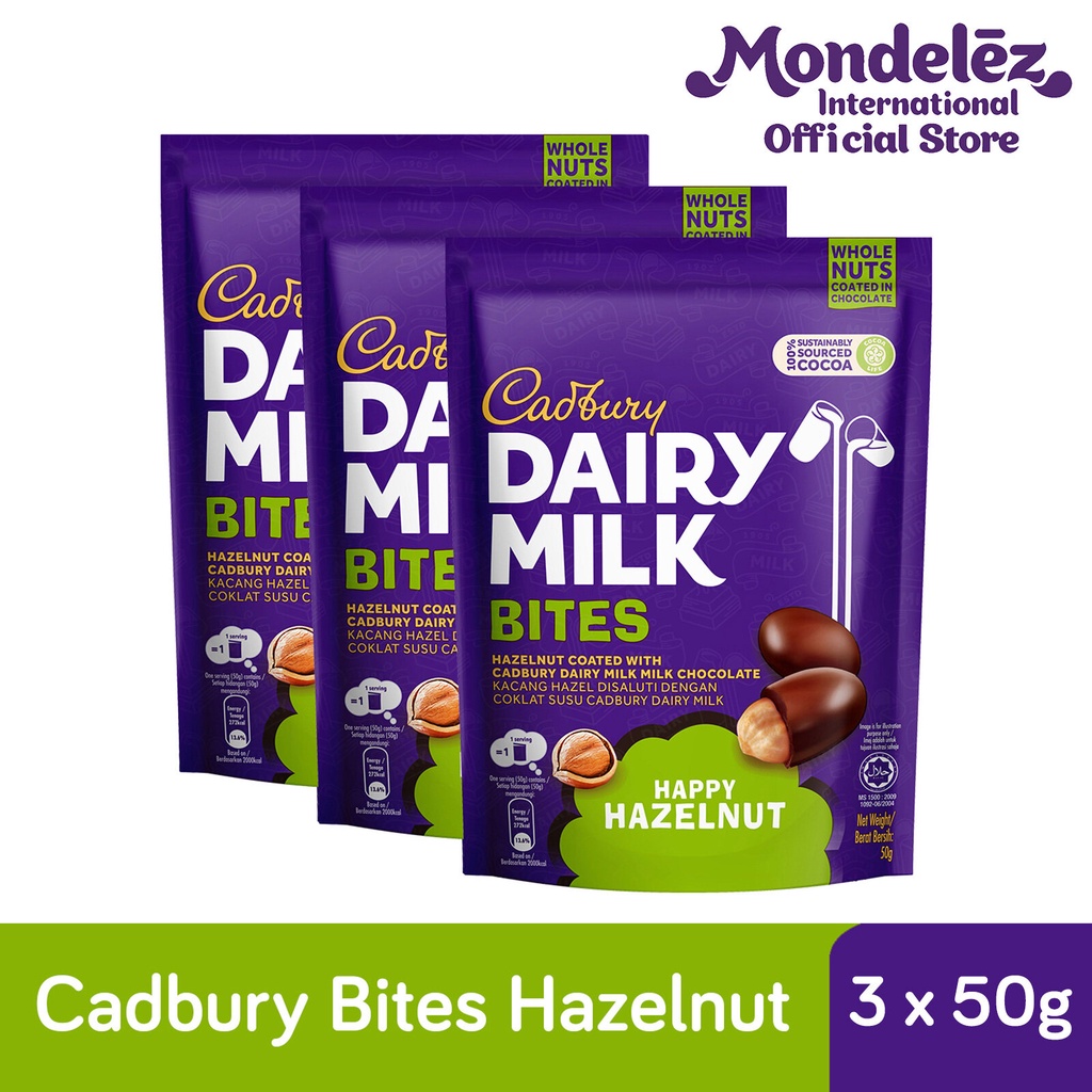 [Bundle of 3] Cadbury Dairy Milk Chocolate Bites Merry Almond/Happy ...